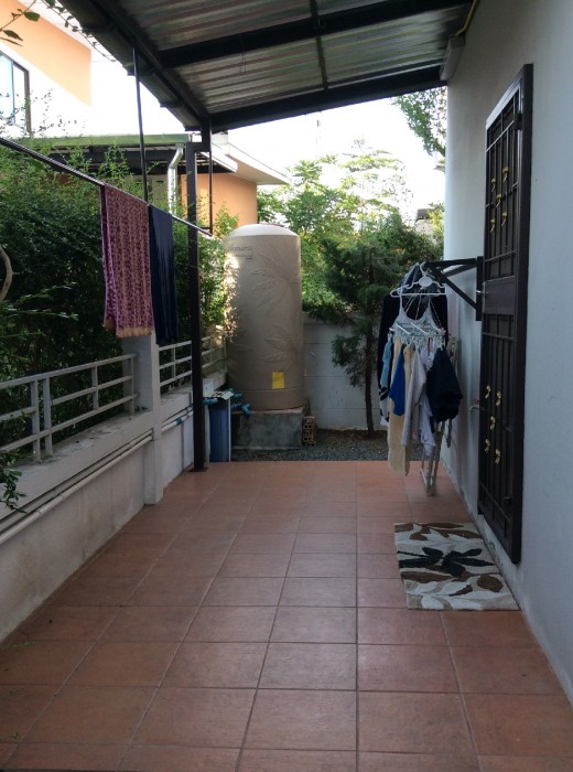 Wash area and BBQ area